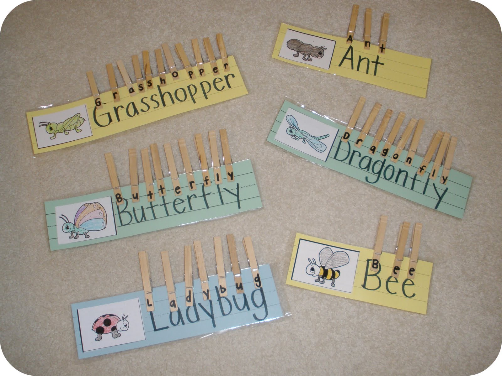 bug word clips. | creating & teaching