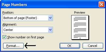 Change The Page Number Format ~ Microsoft Office Support