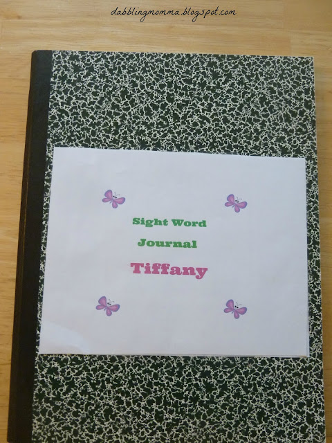 Dabblingmomma: Sight Word Journal
