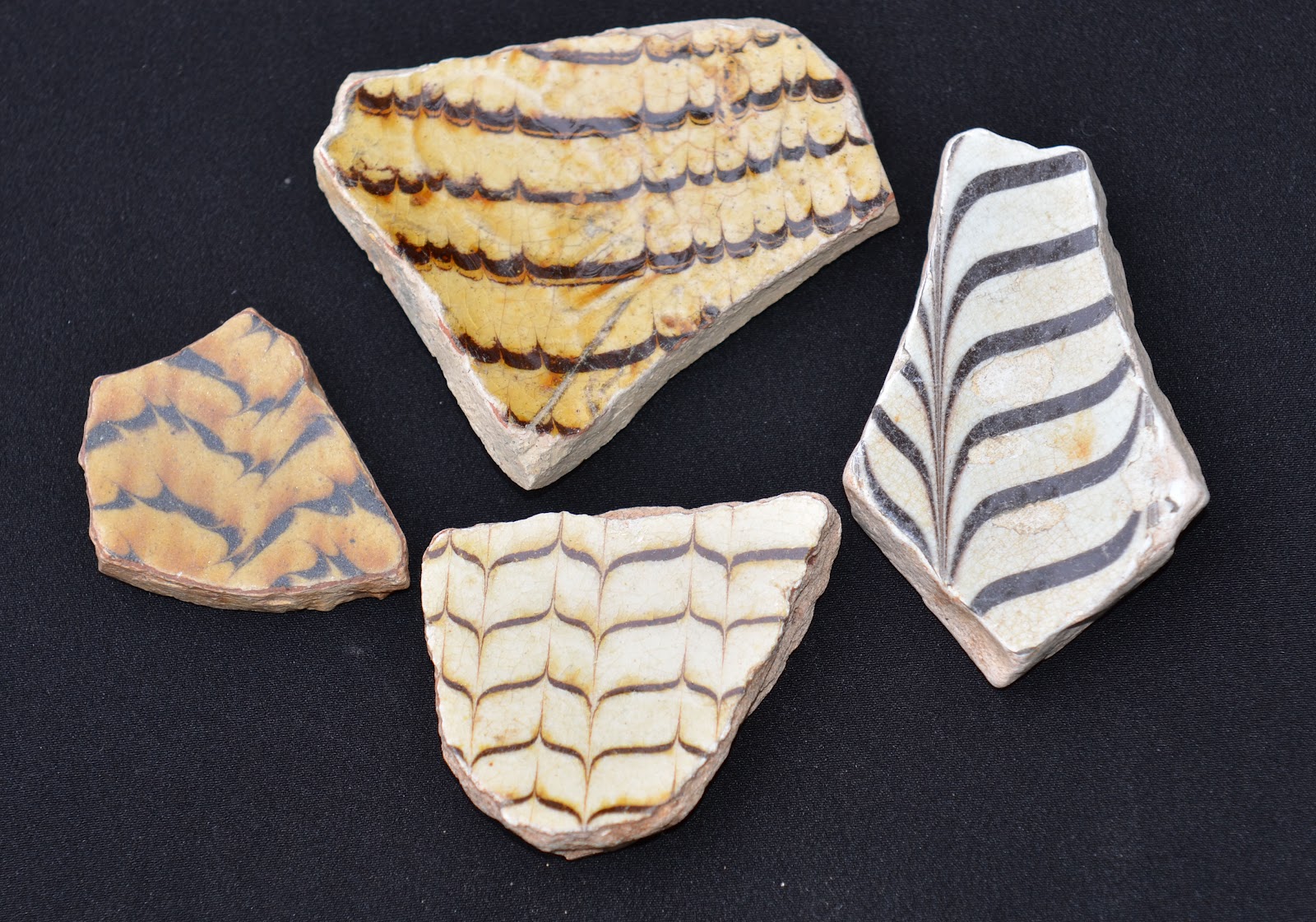 Mudlarking: “Staffordshire” Combed Slipware. 1690- 1830