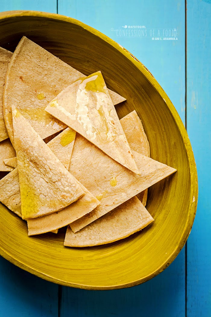 Cilantro-Lime Salsa Verde with Home-Fried Tortilla Chips