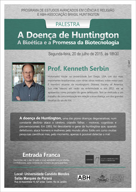 Blog da ABH - Associação Brasil Huntington: Palestra no RJ com Kenneth ...