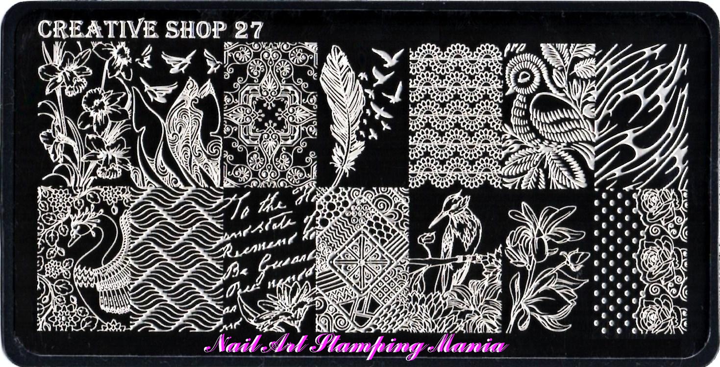 Nail Art Stamping Mania: Creative Shop Stamping Plates - Swatches and ...