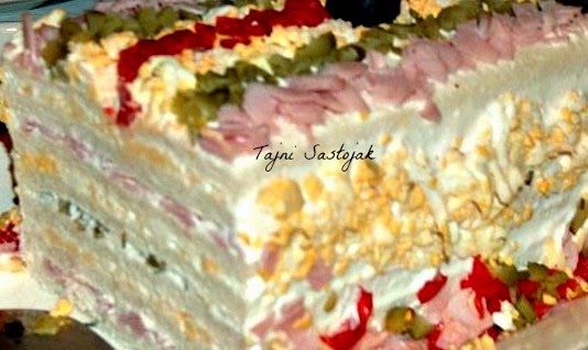 Tajni sastojak : BRZA SLANA TORTA OD TOST HLEBA