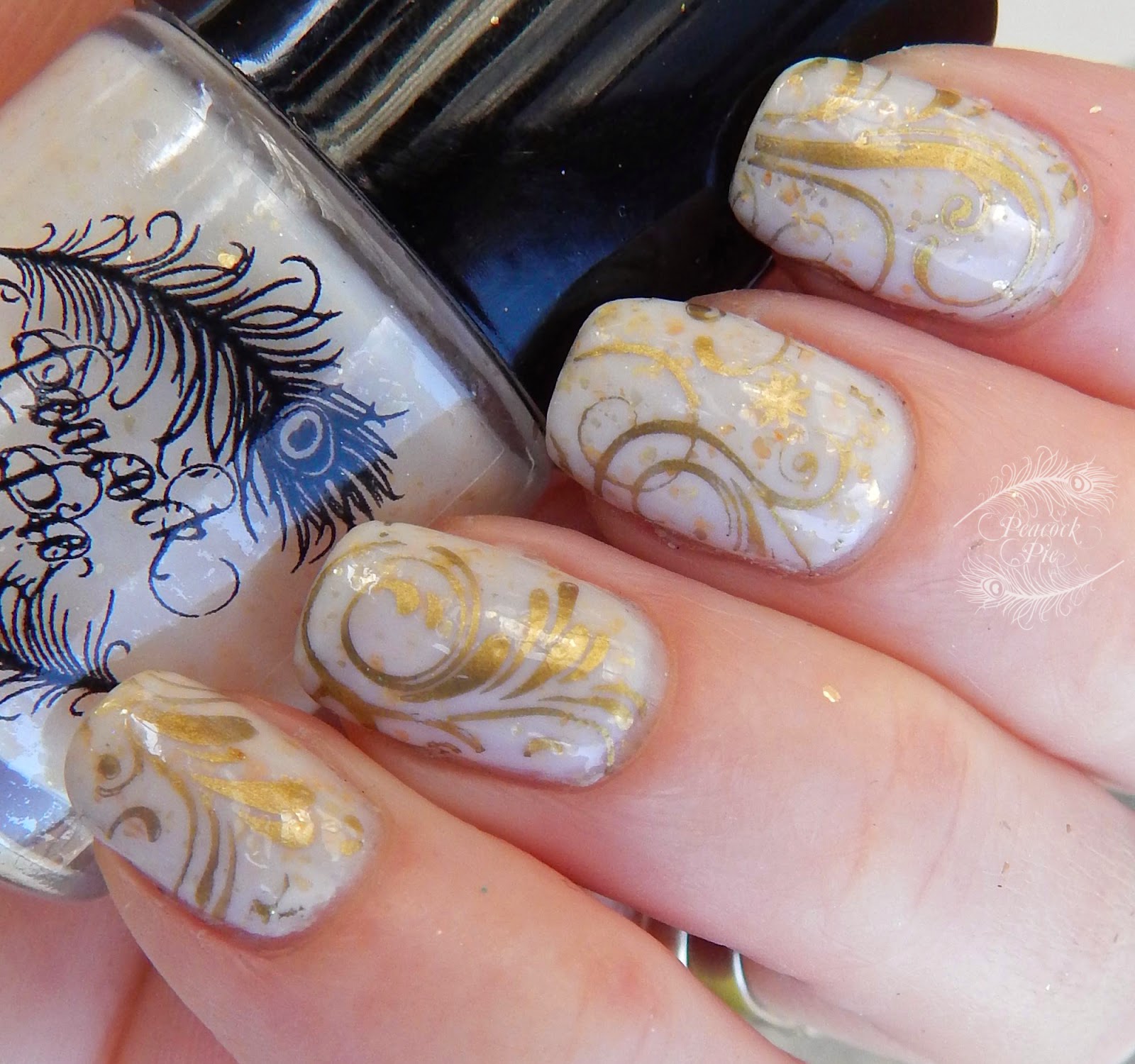 Peacock Pie - White Gold Flakies and Stamping