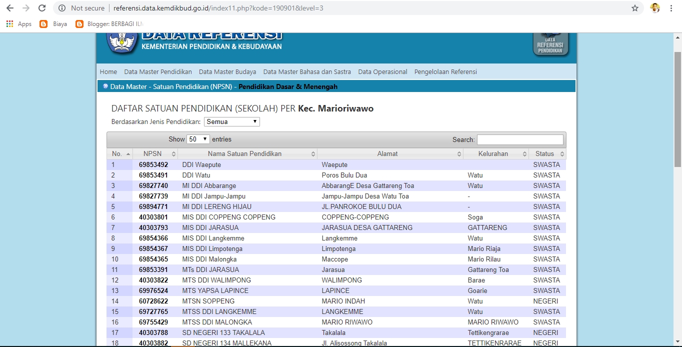 Cara Mudah Mencari dan Melihat NPSN Secara Online - BERBAGI ILMU