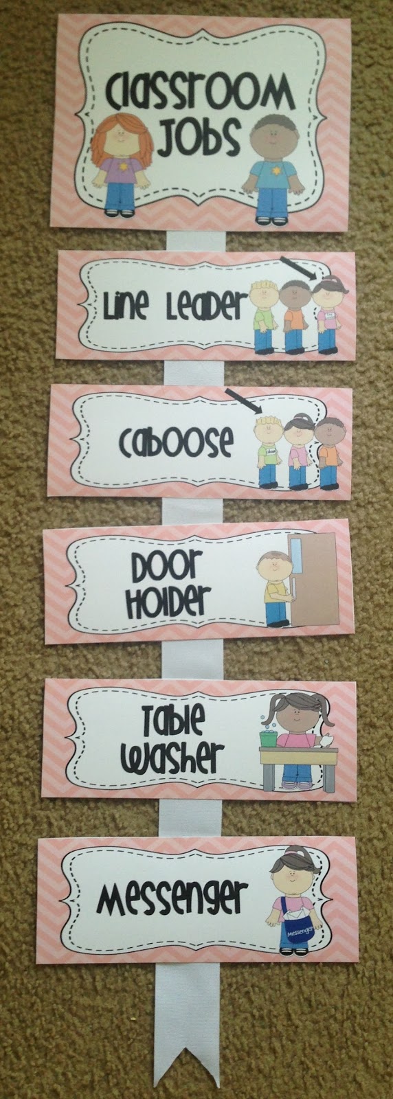 Kinder Confections!: Classroom Jobs- A cute way to display!