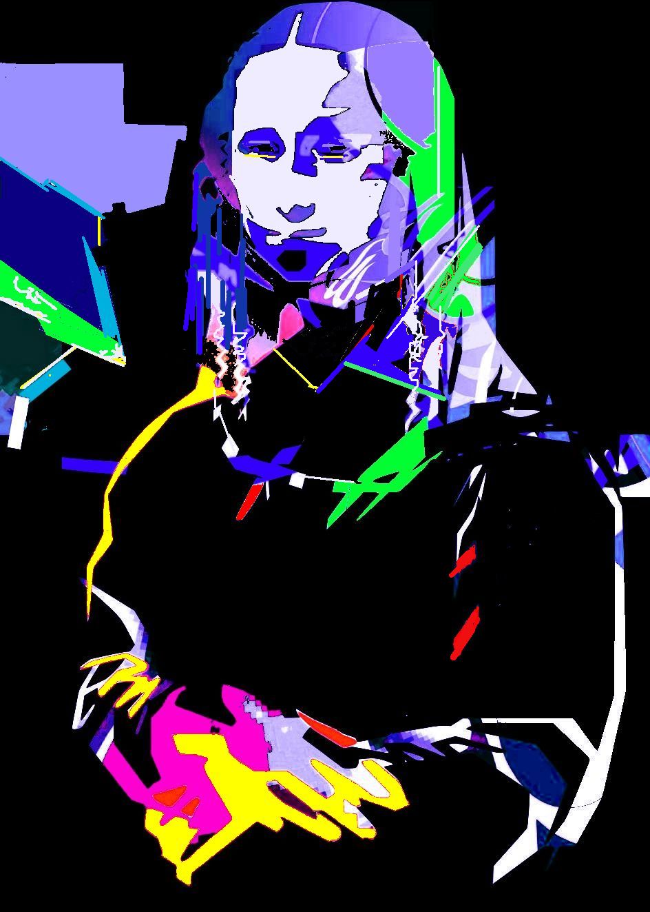 POP-ART PORTRAIT DRAWING: Pop-art Calligraphy "Monalisa"