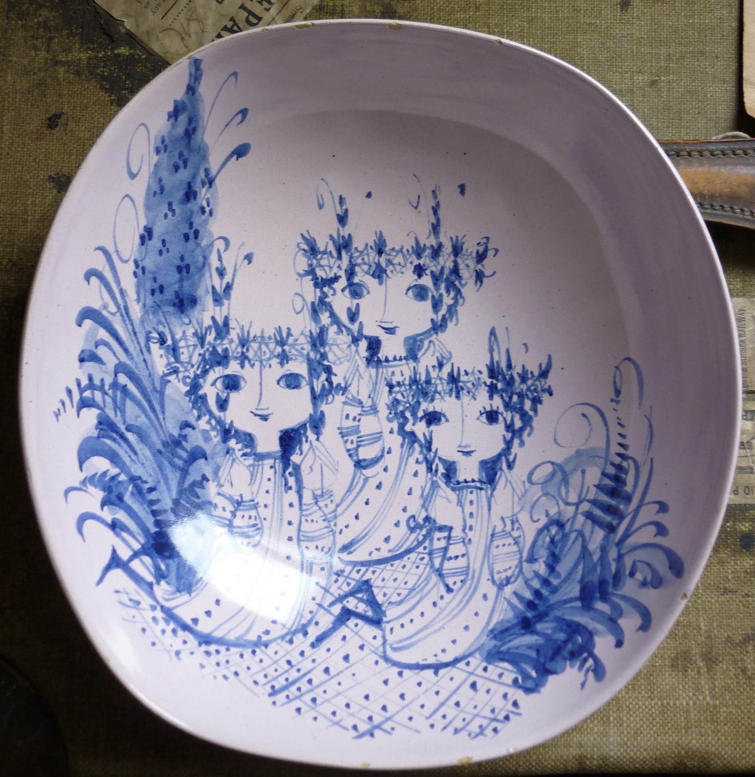 Ruby's Rooms: Bjorn Wiinblad pottery bowl