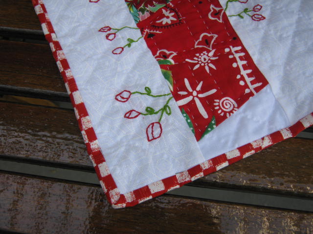 Love Laugh Quilt: handwork