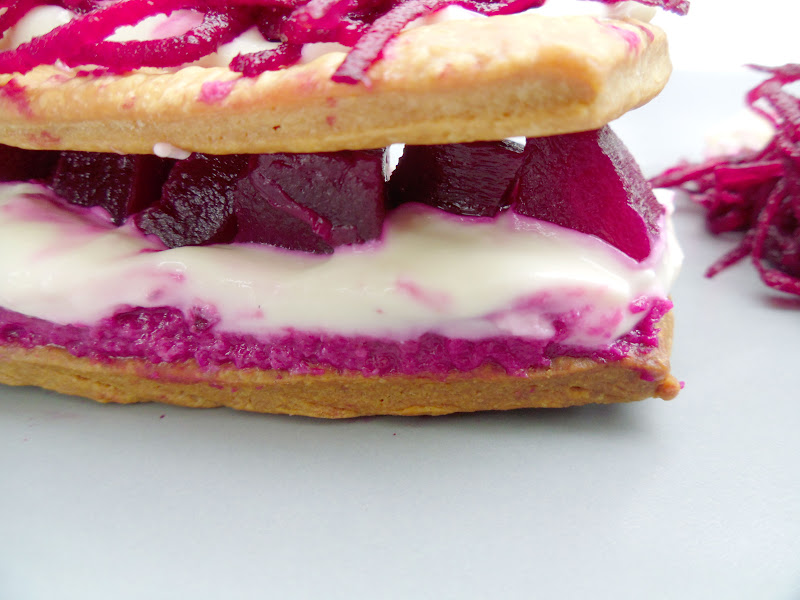 Gourmande ou passionnée...: Mille-feuille betterave et fromage de ...