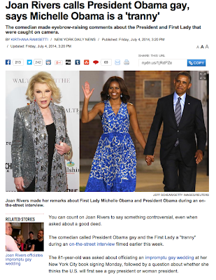 Disgusted By Amusement: Fag Hag Joan Rivers: "Obama is Gay, Michelle is ...