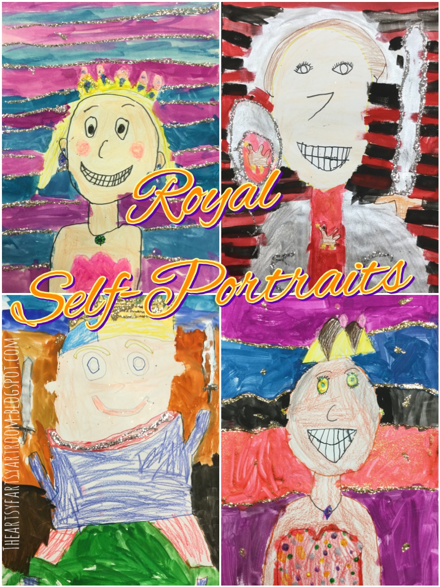 The Artsy Fartsy Art Room: Royal Self-Portraits with 1st Grade