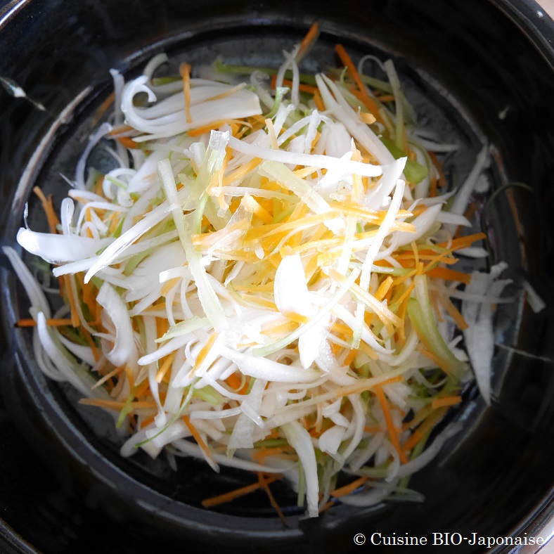 Cuisine BIO-Japonaise: Tataki de bonite (salade de bonite)