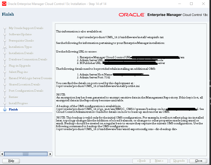 Oracle: Oracle OMS upgrade from 13.1 to 13.2 version