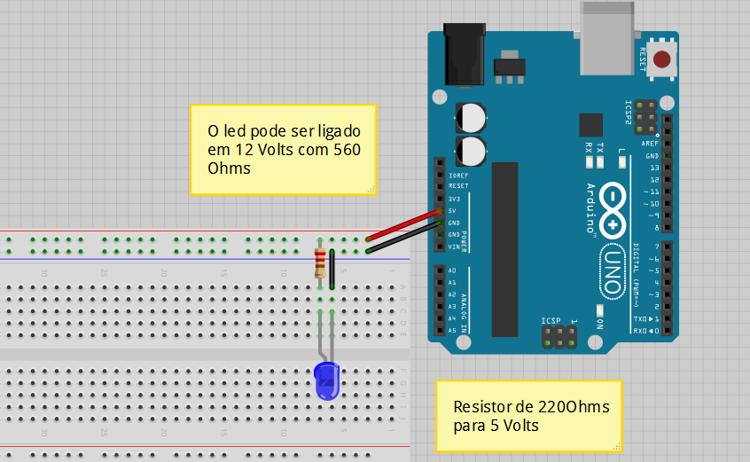 Tutoriais e Vídeo Aulas | Um Pouco Sobr3 Tudo: Como Ligar um Led na ...