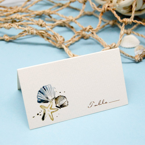 Themed Place Cards - Seashells - Unxia