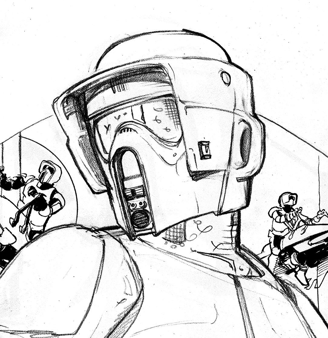 The Bombshellter: Star Wars 22 Cover Step by Step Part 1 Line Art