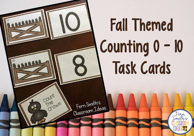 New Fall Themed Counting Numbers 0 - 10 Task Cards For Your Classroom ...