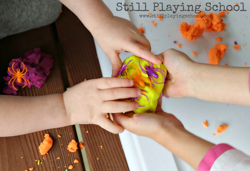 Hide and Seek Spiders in Play Dough | Still Playing School