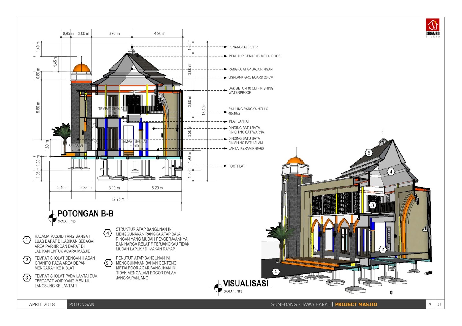 Aneh dan Unik! Masjid Minimalis 2 Lantai di Sekolahan Ini Tampil Beda ...
