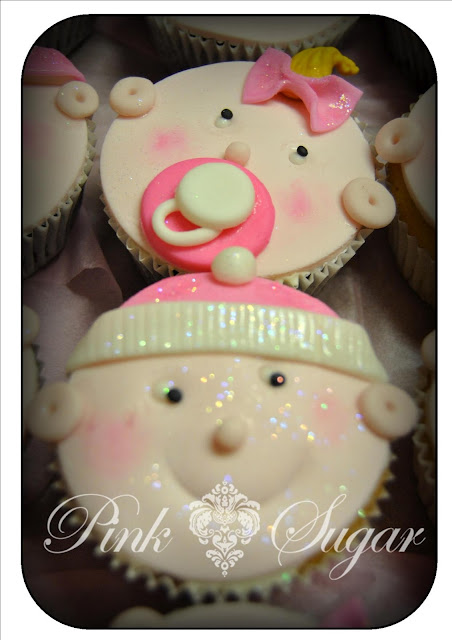 Pink Sugar: Baby Face Cupcakes for a Little Girl...