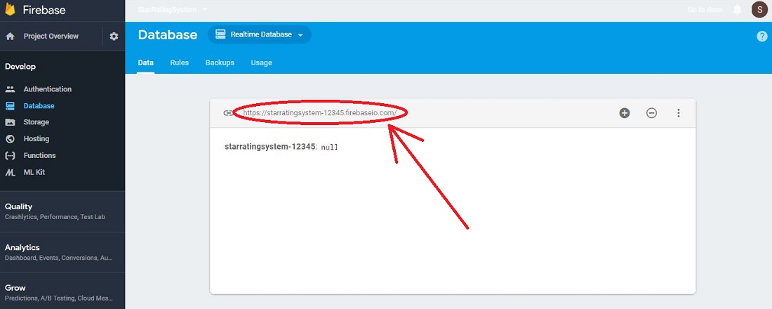 How to create free Firebase and connect it to Star Rating System
