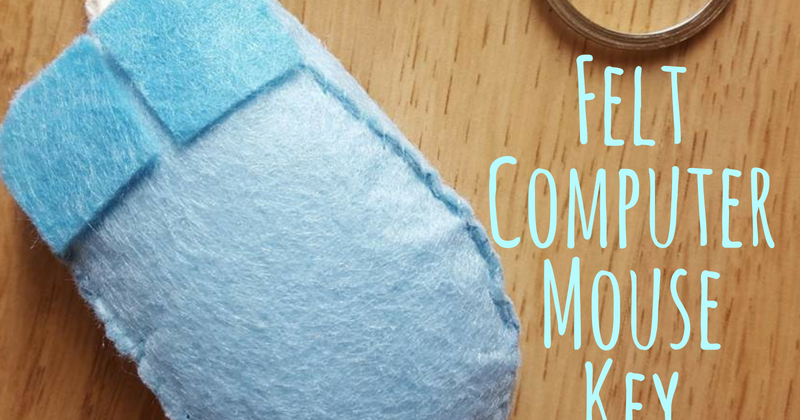 Felt computer mouse key chain |Keeping it Real