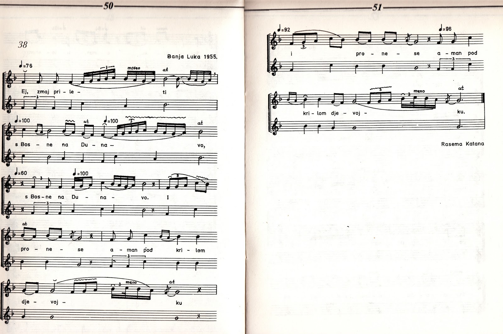 SEVDALINKE: Notni zapisi poravnih pjesama. U: Vlado Milošević: Ravna ...