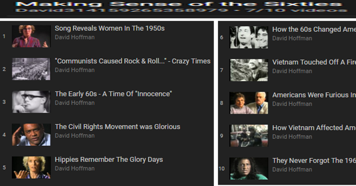 Grade 8 History, Literature, & Logic: Making Sense of the Sixties ...