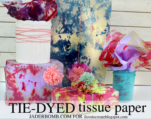 iLoveToCreate Blog: DIY Tie Dyed Tissue Paper