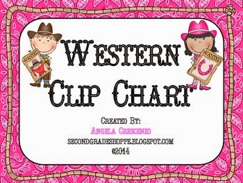 Second Grade Shoppe: Western Themed Clip It Behavior Chart