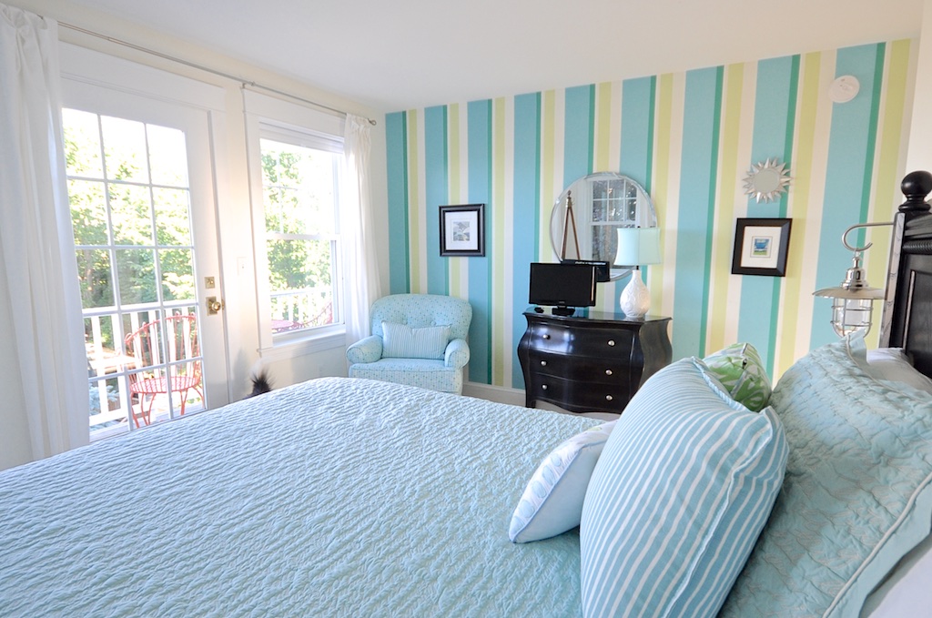 SoPo Cottage: Sea Glass Blue and Green Guest Room
