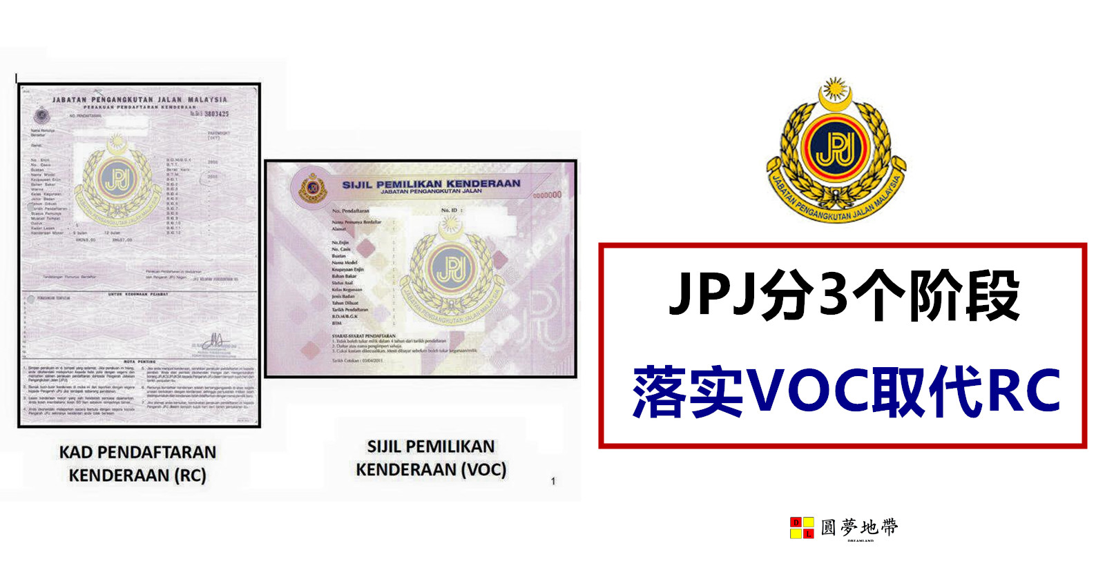 JPJ 分阶段落实以交通工具拥用权证件（VOC ）取代车卡（RC）
