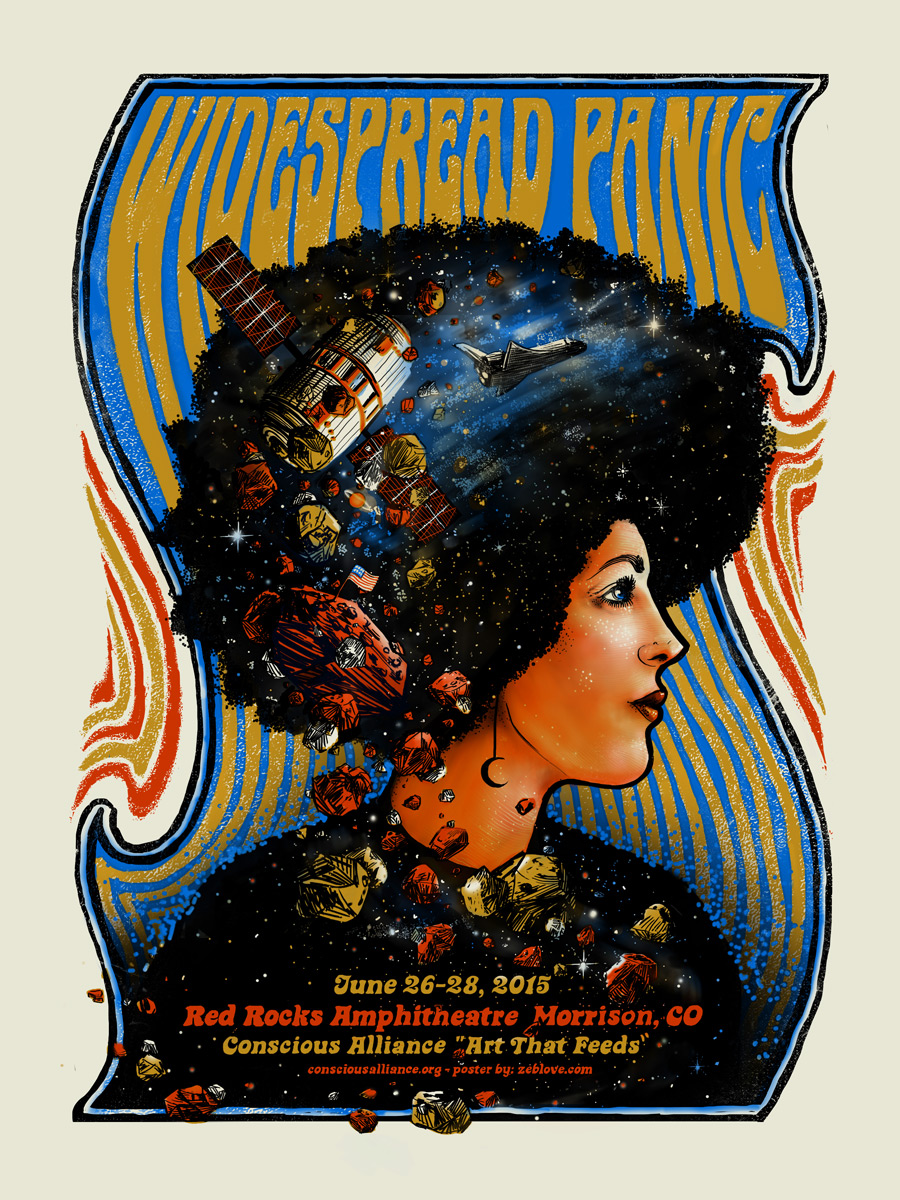 INSIDE THE ROCK POSTER FRAME BLOG: Zeb Love Widespread Panic Red Rocks ...