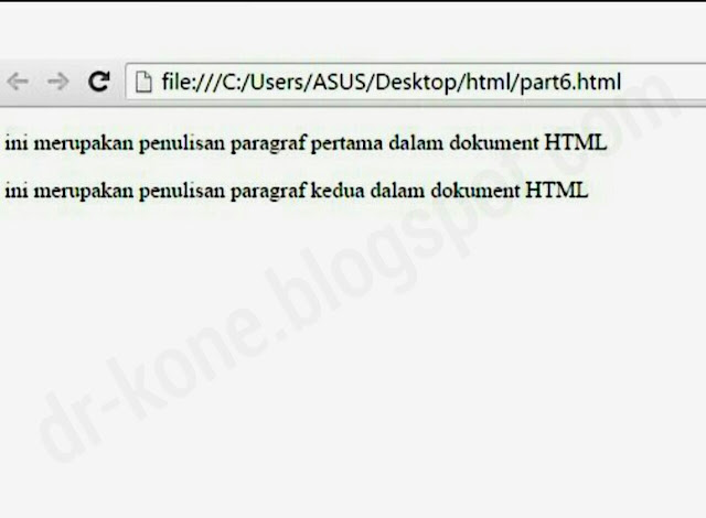 Membuat paragraf dengan HTML - Dr. Kone