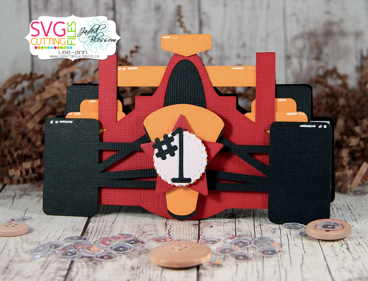 Snappy Scraps: Race Car Shaped Cards