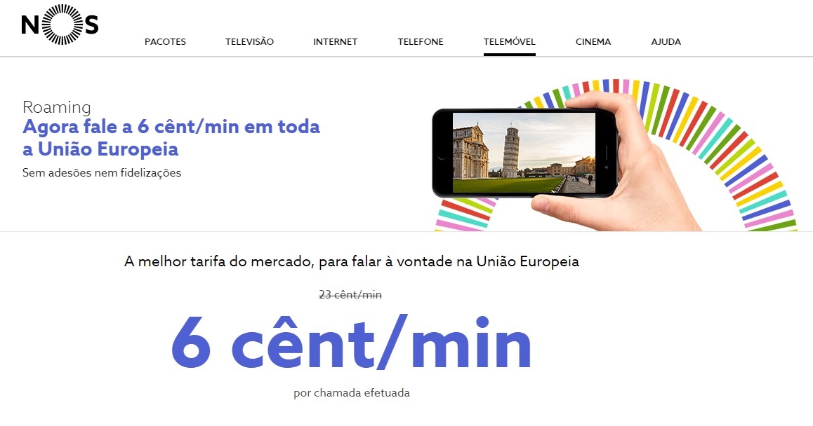 NOS baixa tarifa de roaming na Europa | Aberto até de Madrugada