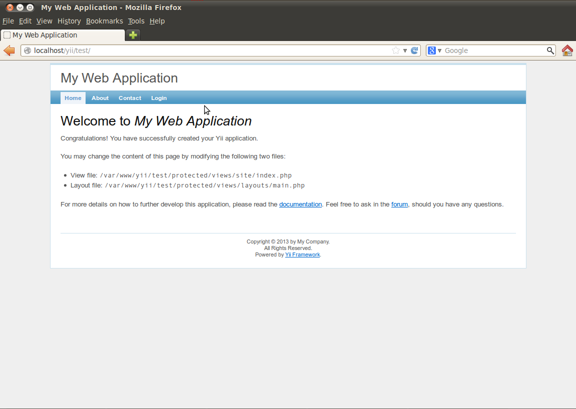 How To Install Yii Framework On Ubuntu ~ Dc Geek