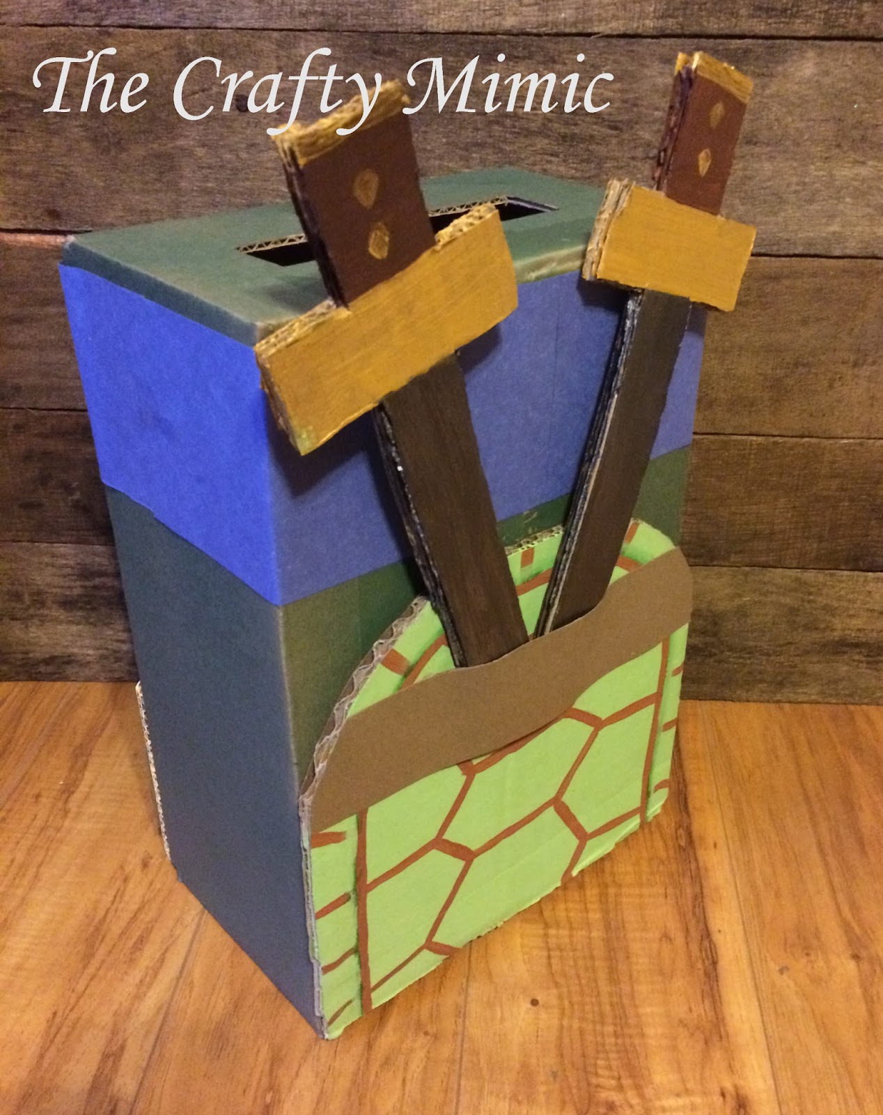 The Crafty Mimic: Leonardo Ninja Turtle Valentine Box