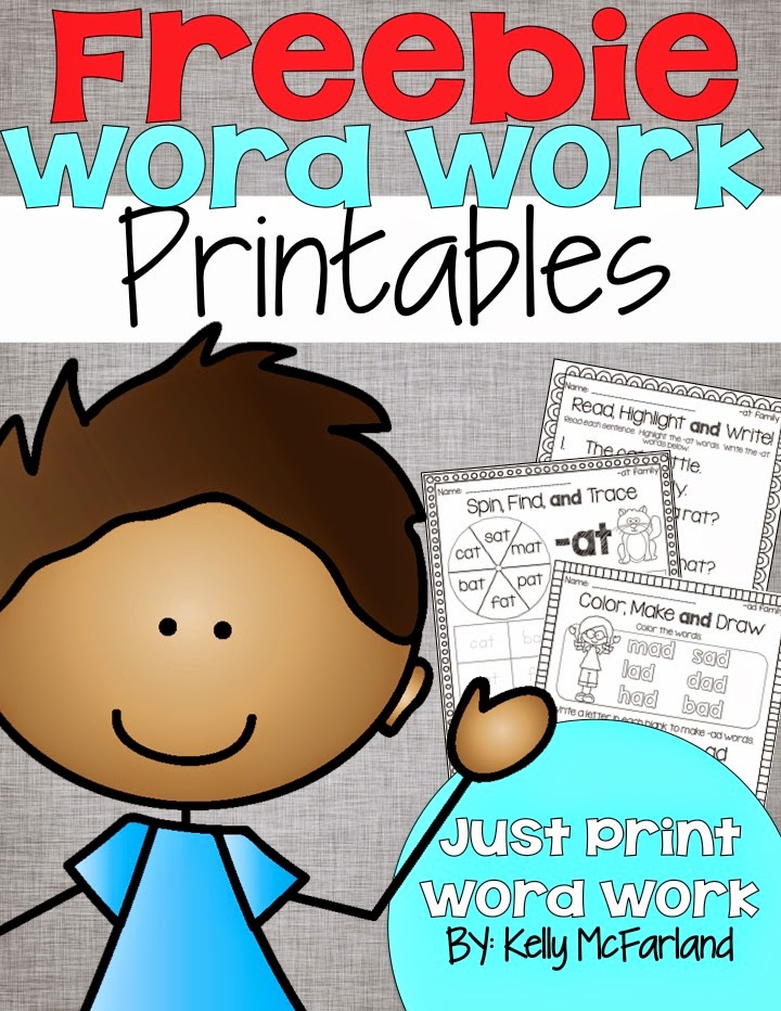 Lattes And Lunchrooms: Word Work Printables Freebie