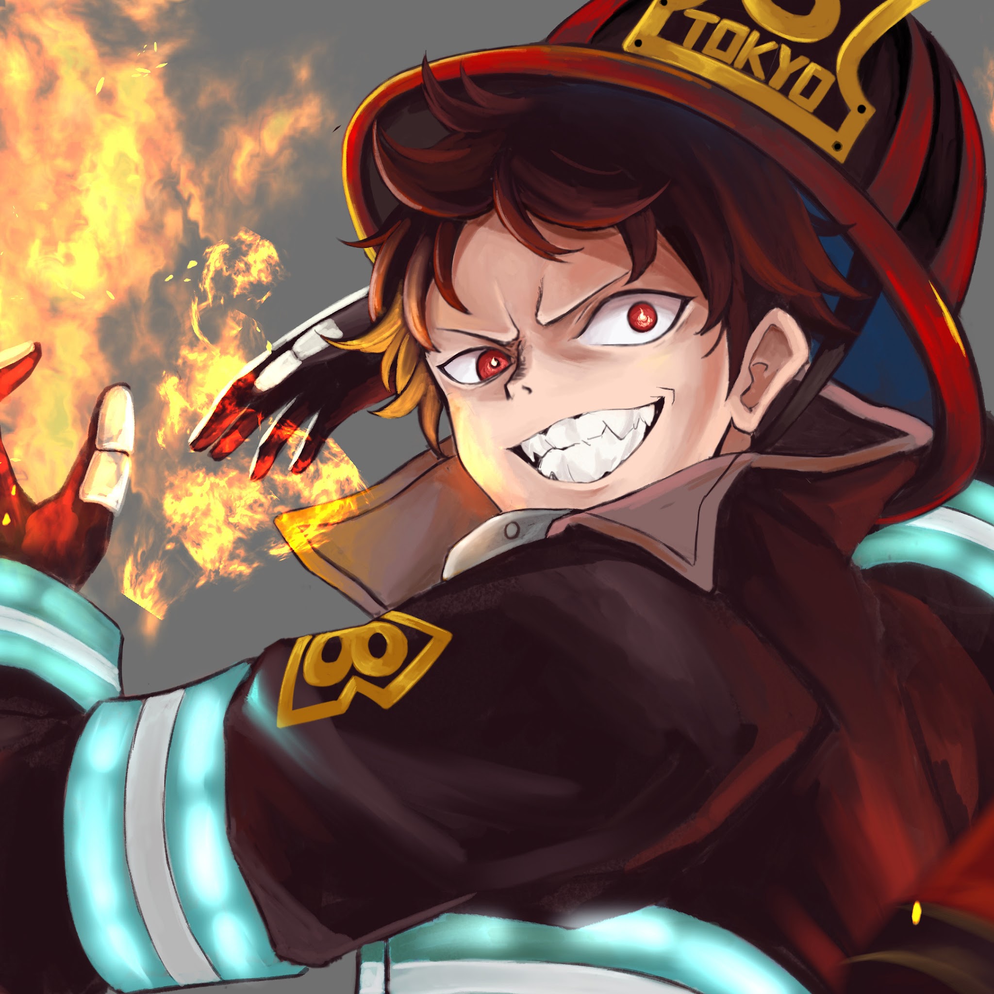 Fire Force, Shinra Kusakabe, Flame, 4K, #34 Wallpaper iPhone Phone