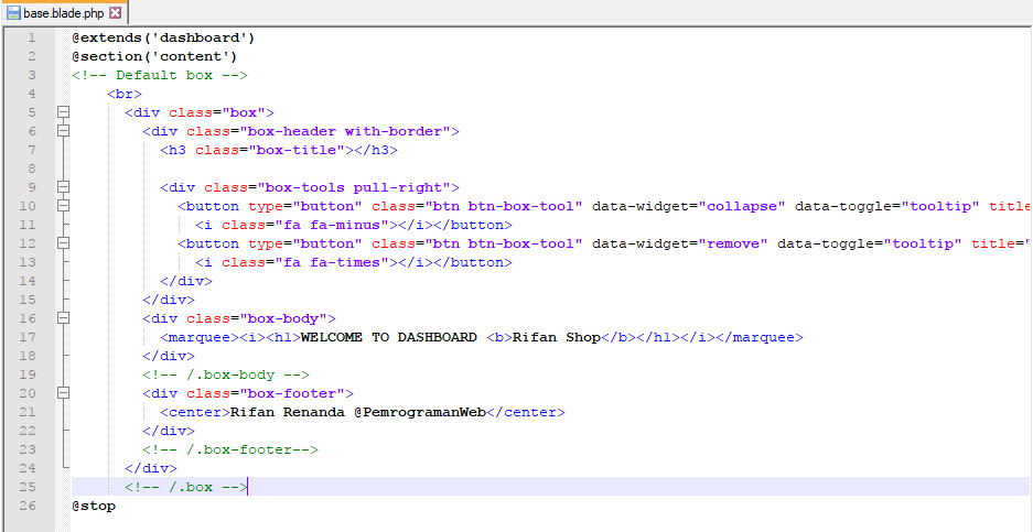 MEMANFAATKAN TEMPLATE BLADE PADA LARAVEL ~ Retsu blog's