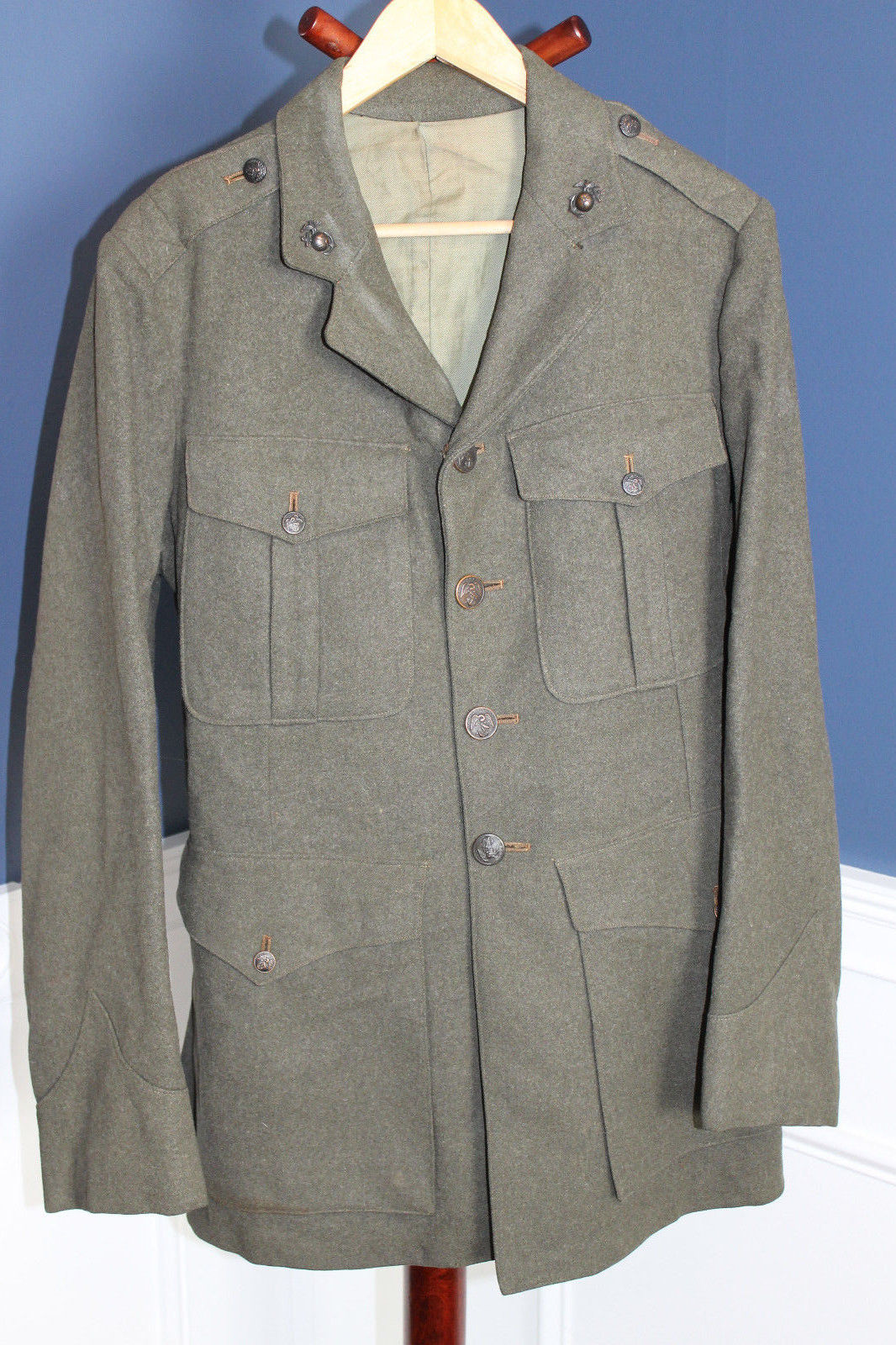 Marines In Forest Green: Pre WWII Marine Service Jacket Early Contract ...