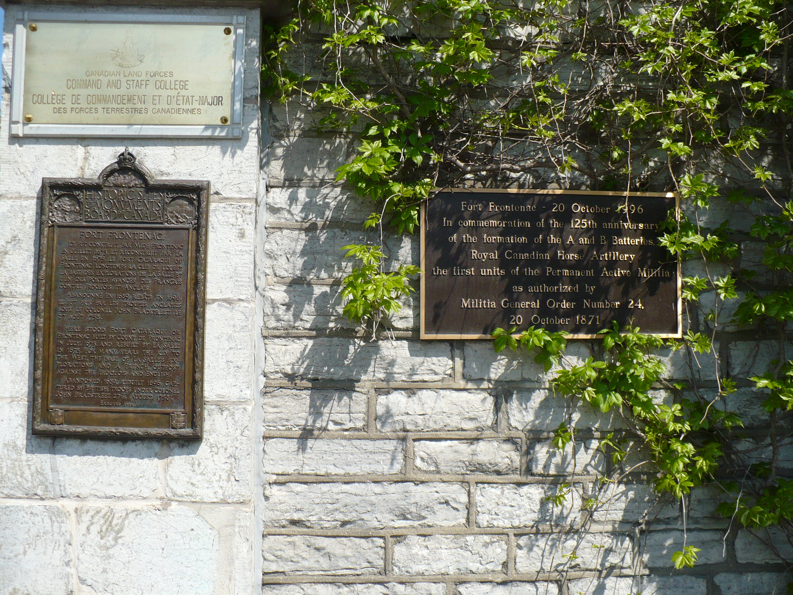 Ontario War Memorials: Kingston - Fort Frontenac