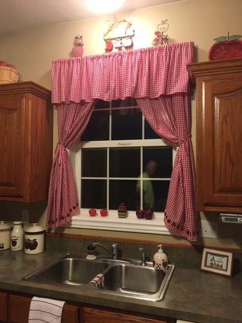 Because I say sew ;) : Red Gingham Curtains