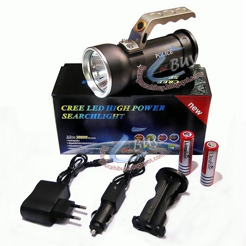 Senter T6 Lentera 2 Baterai Police Terang