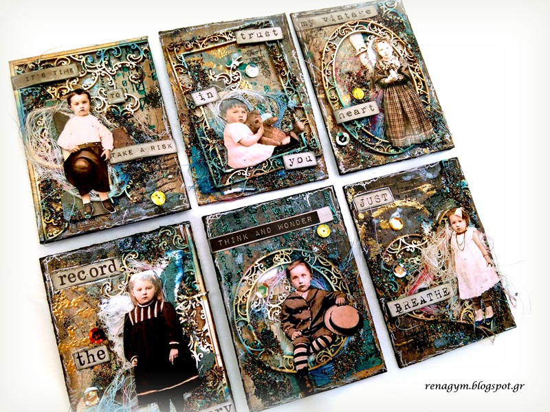 Χαρτοκατασκευές και Χαλάρωση!: Vintage Artist trading cards, for ...