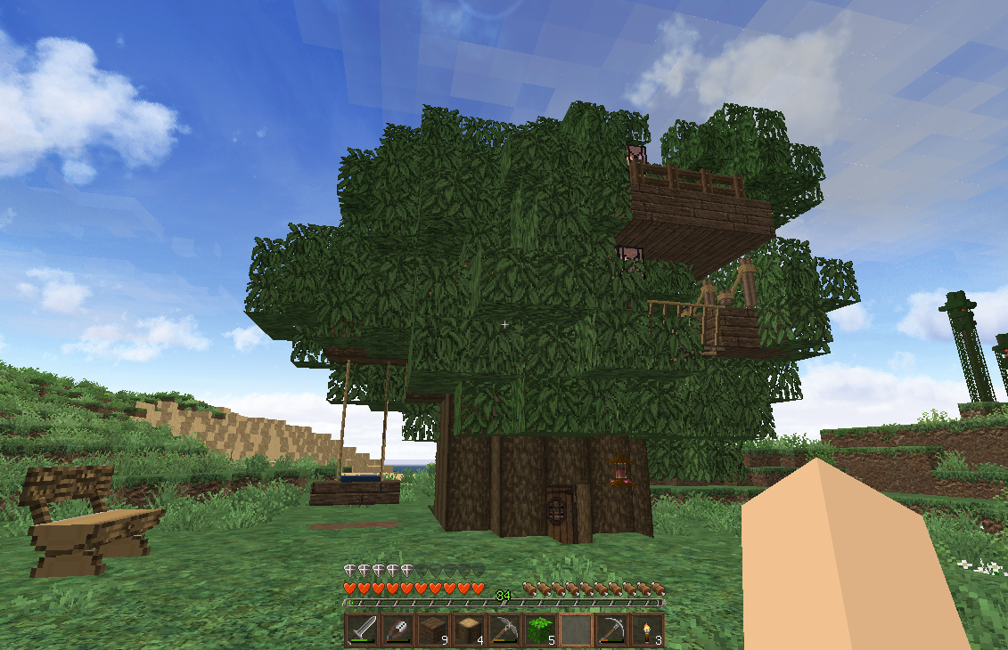 ドールハウス的マインクラフト生活: mod紹介:decocraft2でツリーハウス!