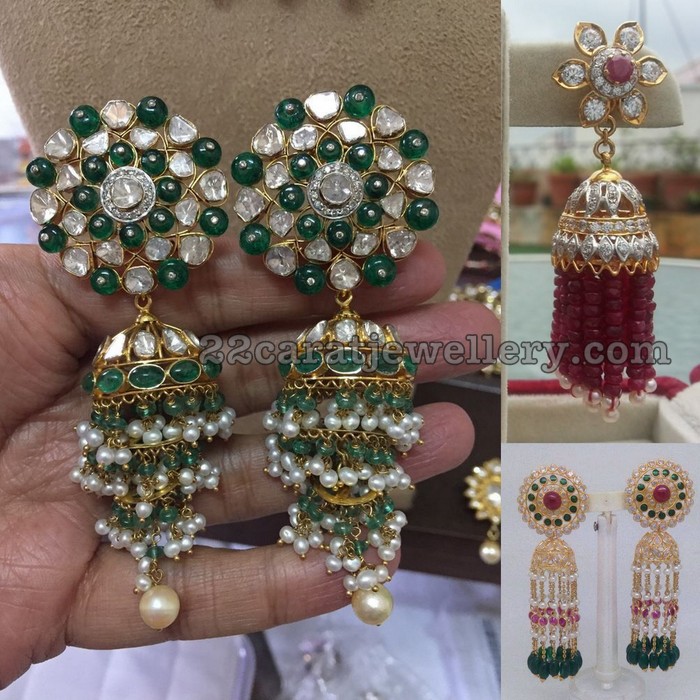 Beads Tassels Earrings by Manjula Jewels - Jewellery Designs